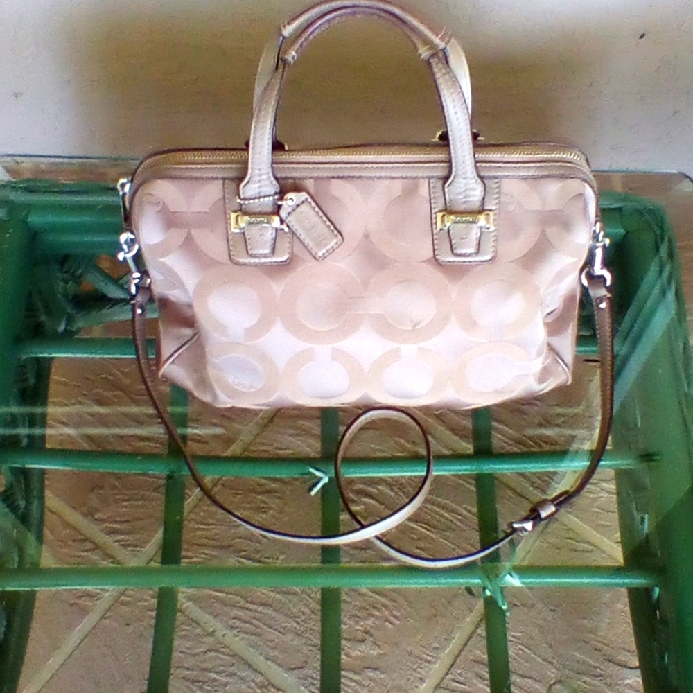 Coach Handbag Dark Beige Color. - Gem